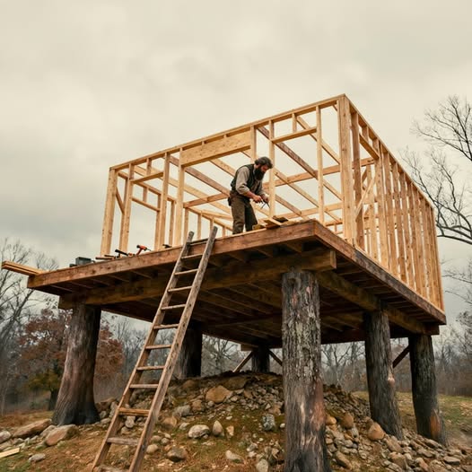 How a Struggling Builder’s Raised Cabin Became a Winter Survival Model ...